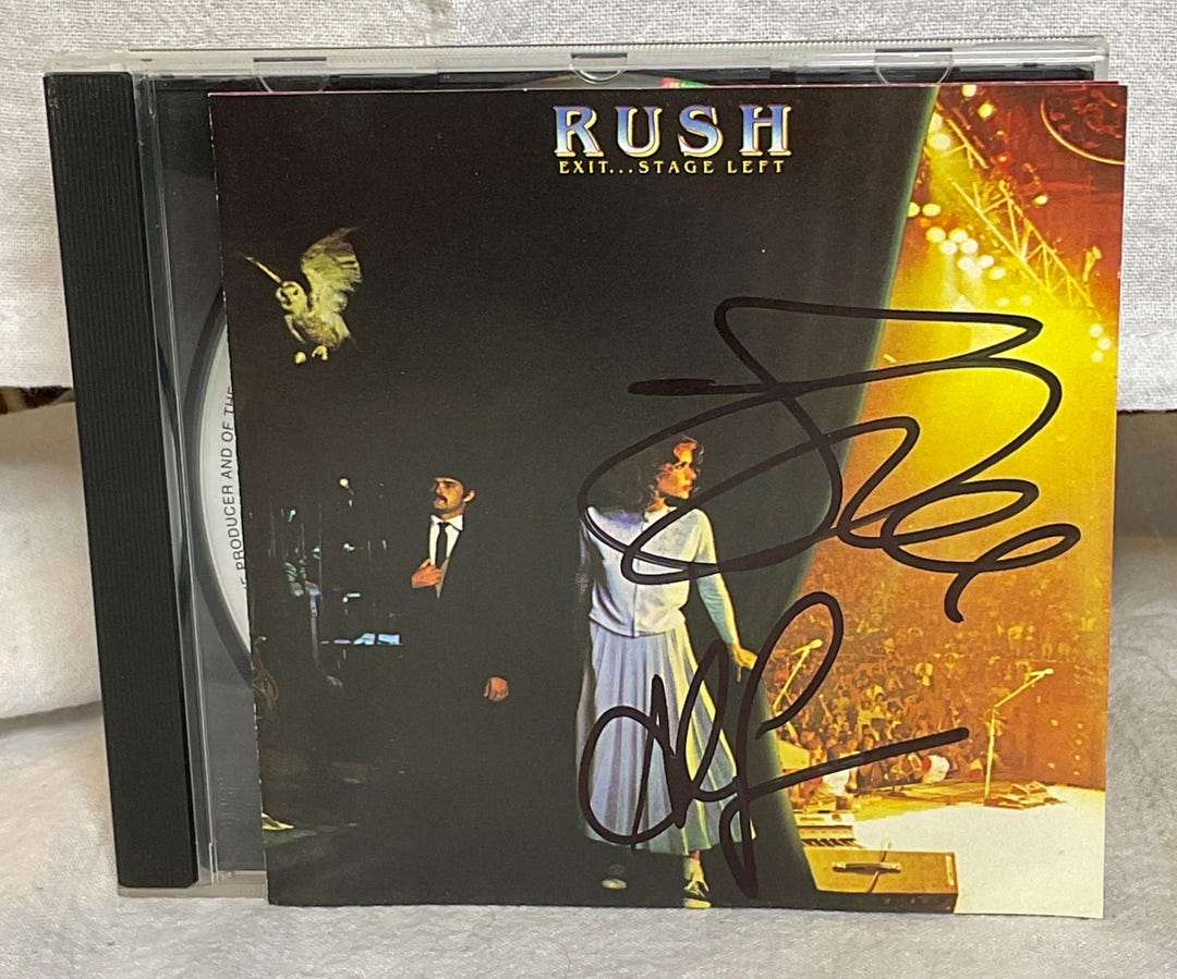 Rush "exit... Stage Left" CD Album 2x Hand-signed Autographed by Both ...