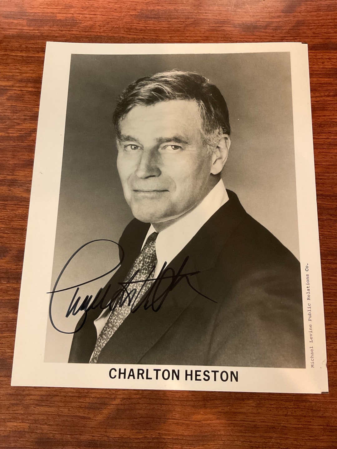 Charlton Heston "ten Commandments/planet of the Apes" Hand Signed ...