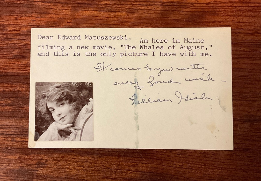 Lillian Gish "first Lady of American Cinema" (silent Film Star) Hand ...