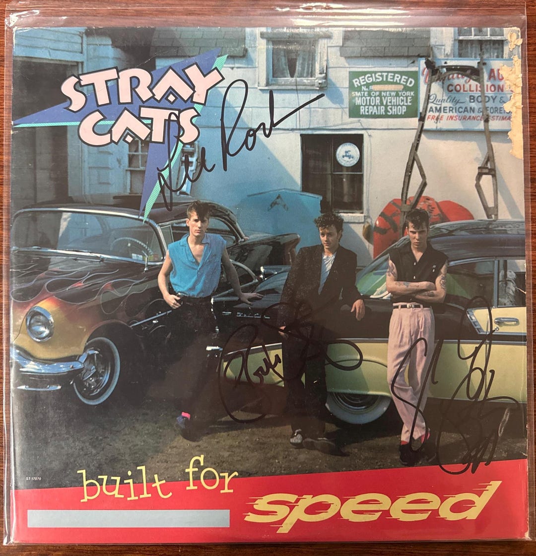 Stray Cats "built for Speed" 3x Hand-signed Autographed by Brian Setzer ...