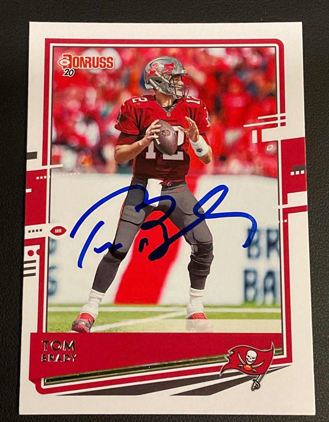 Tom Brady Tampa Bay Buccaneers Autographed Hand-signed on Card Donruss ...