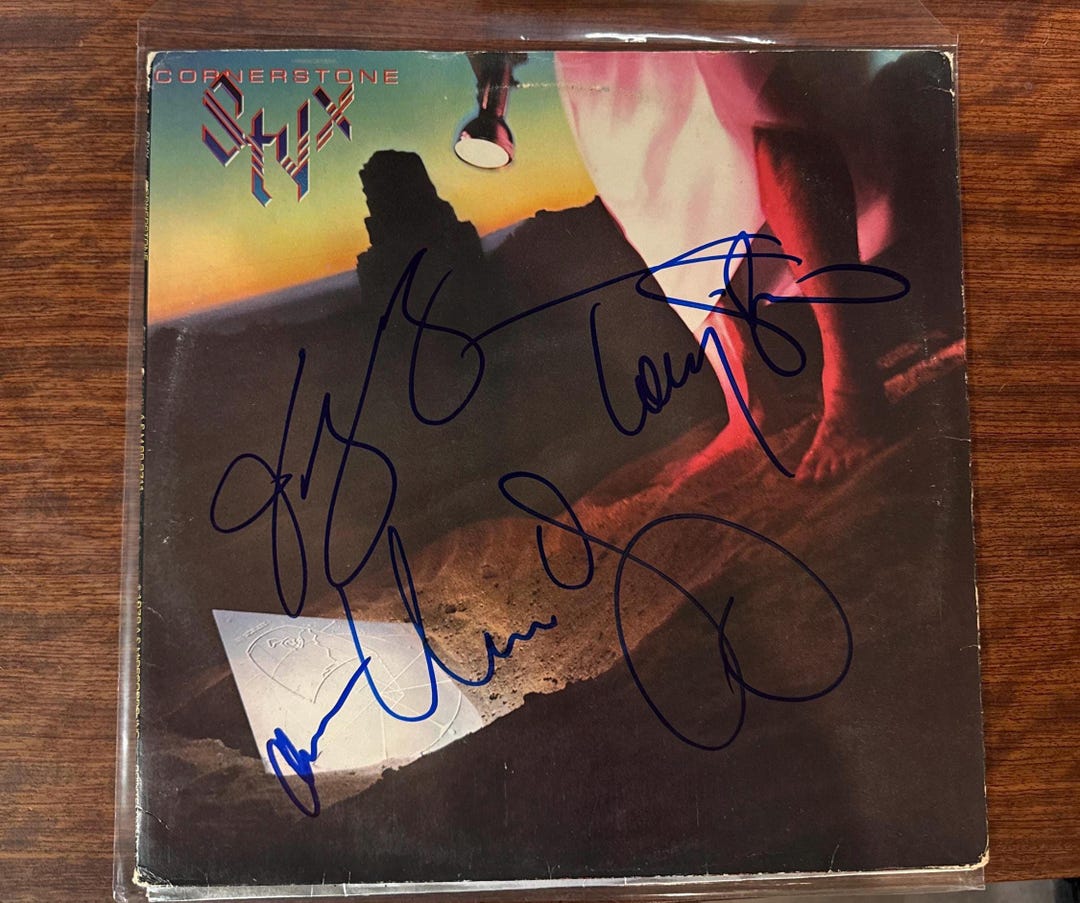 Styx Cornerstone Album: Signed by Dennis Deyoung, Tommy Shaw + LOA - Etsy