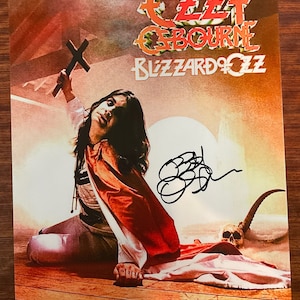 Ozzy Osbourne "blizzard of Oz" 8.5"x11" Photo Hand Signed Autograph by Ozzy W/ LOA W/ Hologram ...