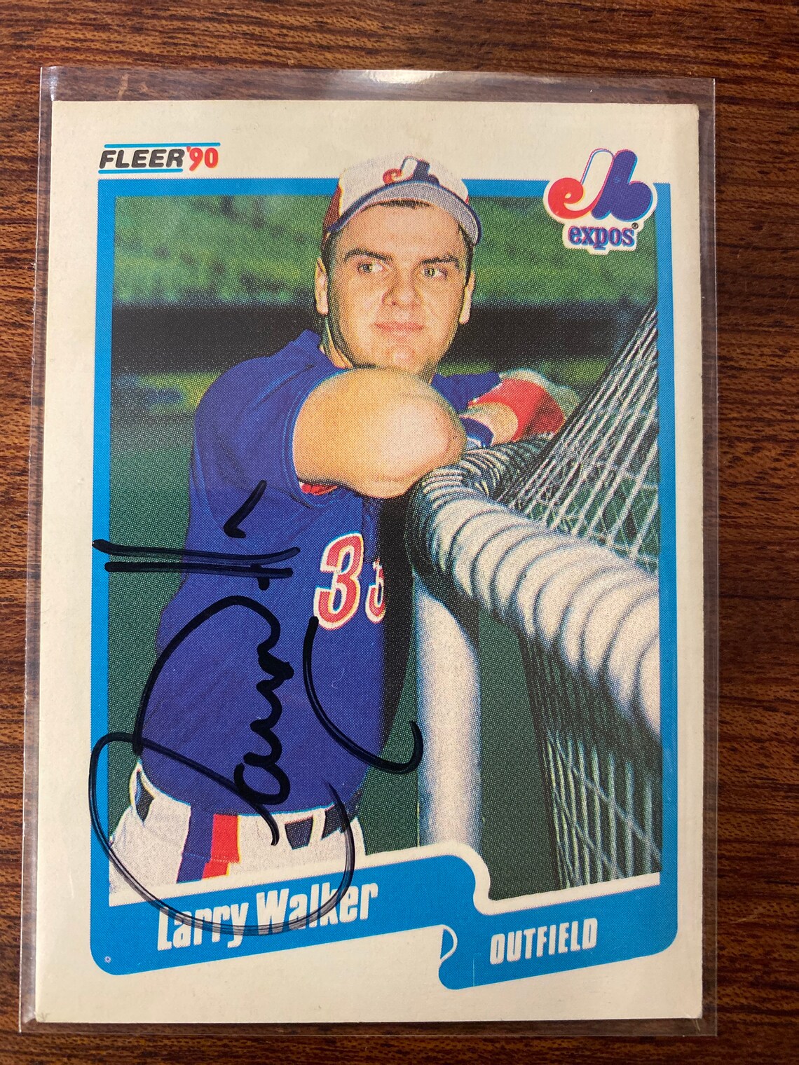 Larry Walker Autographed Hand Signed 363 1990 Fleer Baseball - Etsy