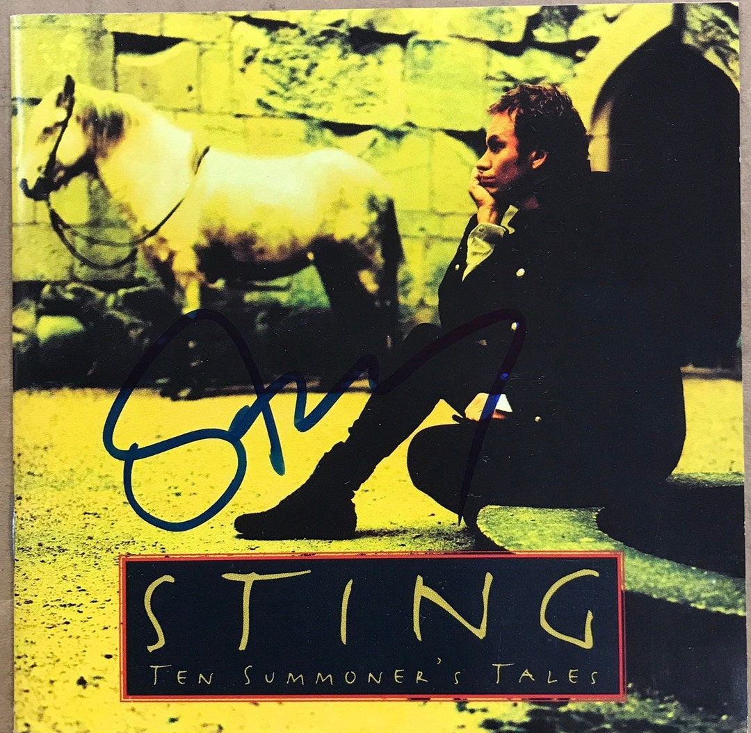 Sting "ten Summoner's Tales" CD Hand-signed Autographed by Sting in ...