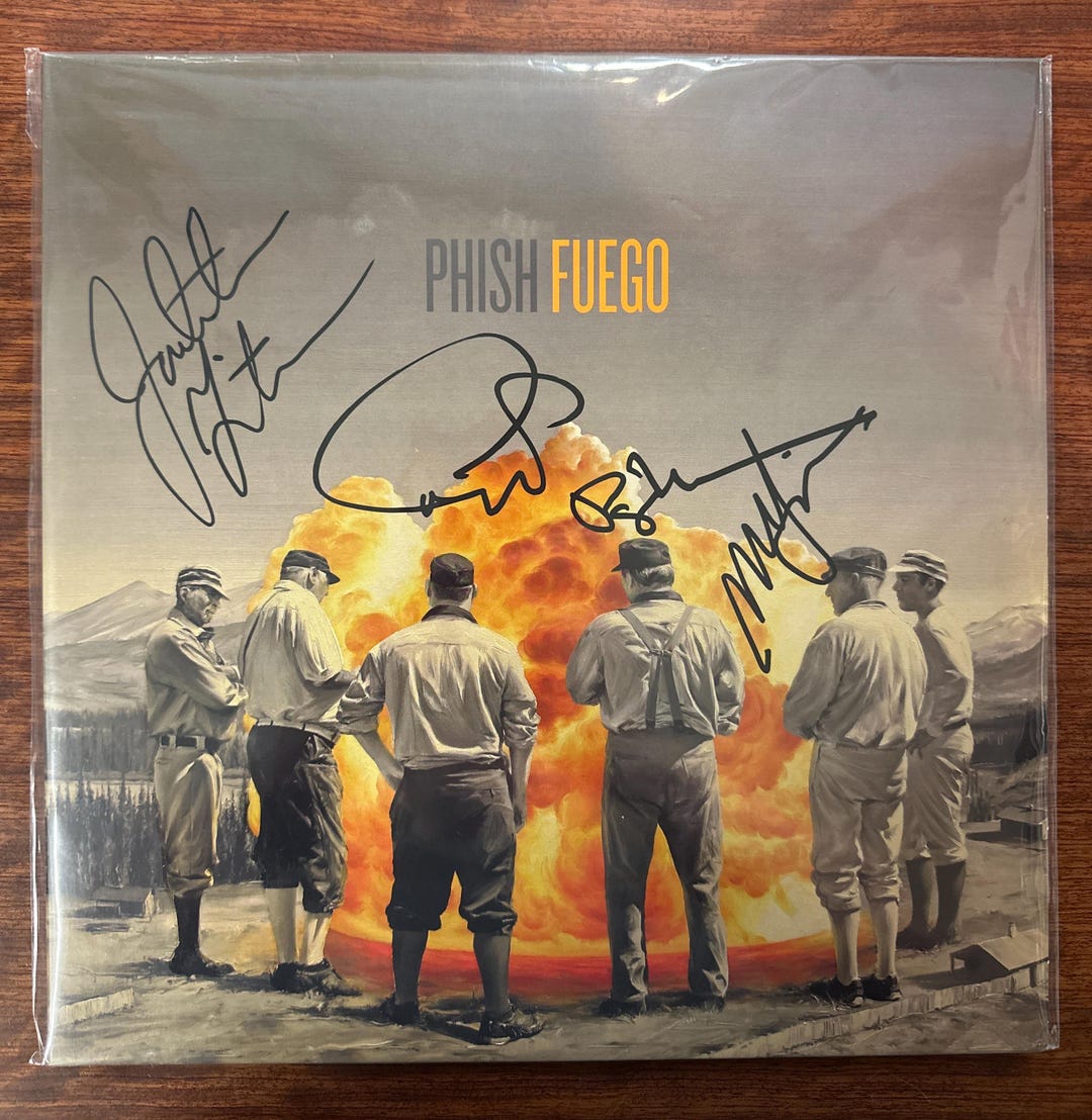 Phish "fuego" Double Album LP 4x Hand Signed Autographed by Trey ...