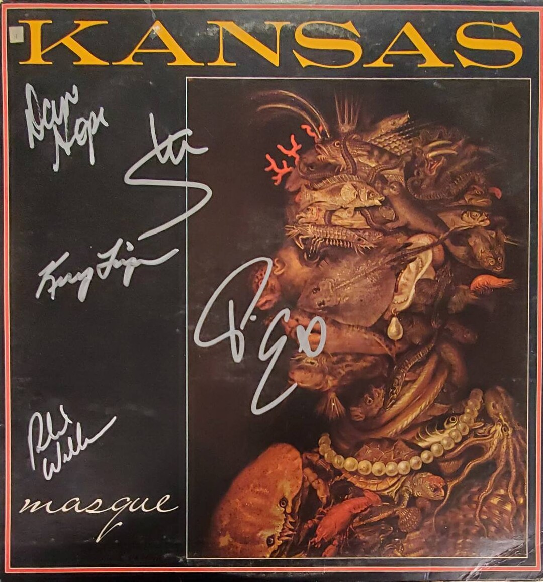 Kansas masque LP Record Album 5x Hand Signed by Steve Walsh Rich ...