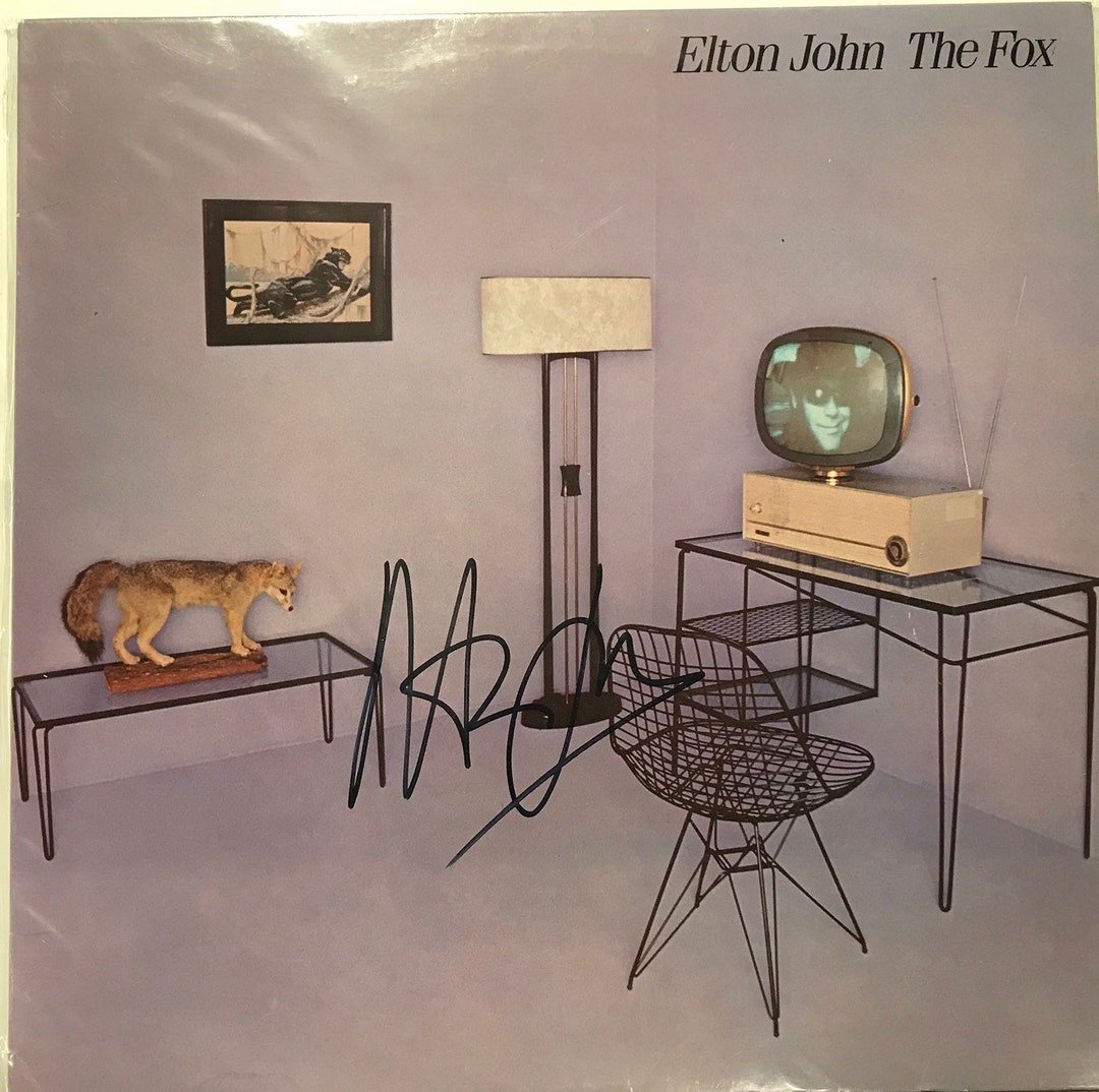 Elton John the Fox Record Album Autographed Hand Signed in Black ...