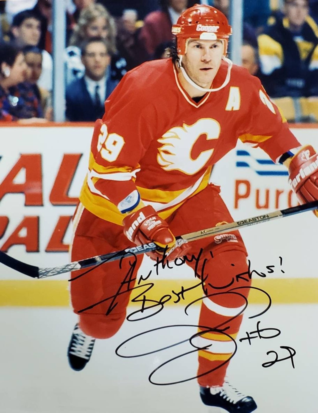 Joel Otto Calgary Flames NHL Hockey Hand Signed Autograph 8.5"x11 ...