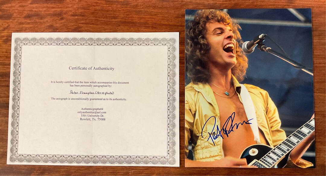 Peter Frampton "guitarist/singer-songwriter" Hand Signed Autographed 8 ...