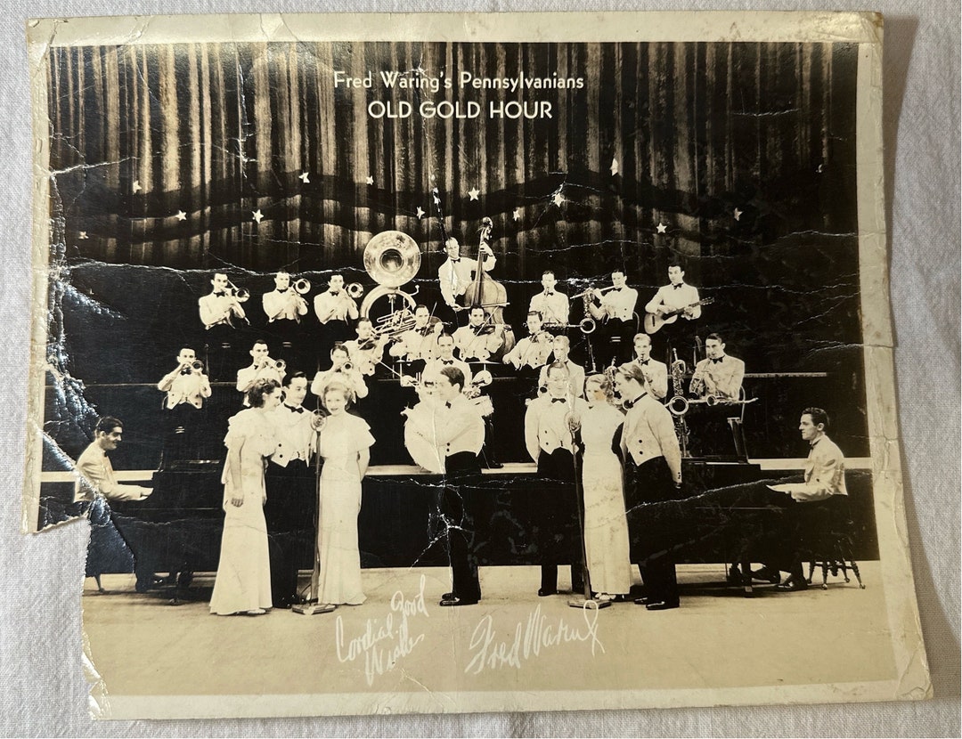 1930's Fred Waring's Pennsylvanians Old Gold Hour Orchestra Hand Signed ...