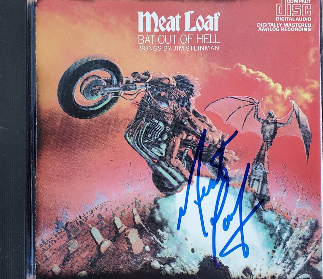 Meatloaf "bat Out of Hell" CD Hand Signed Autographed by Meatloaf W ...