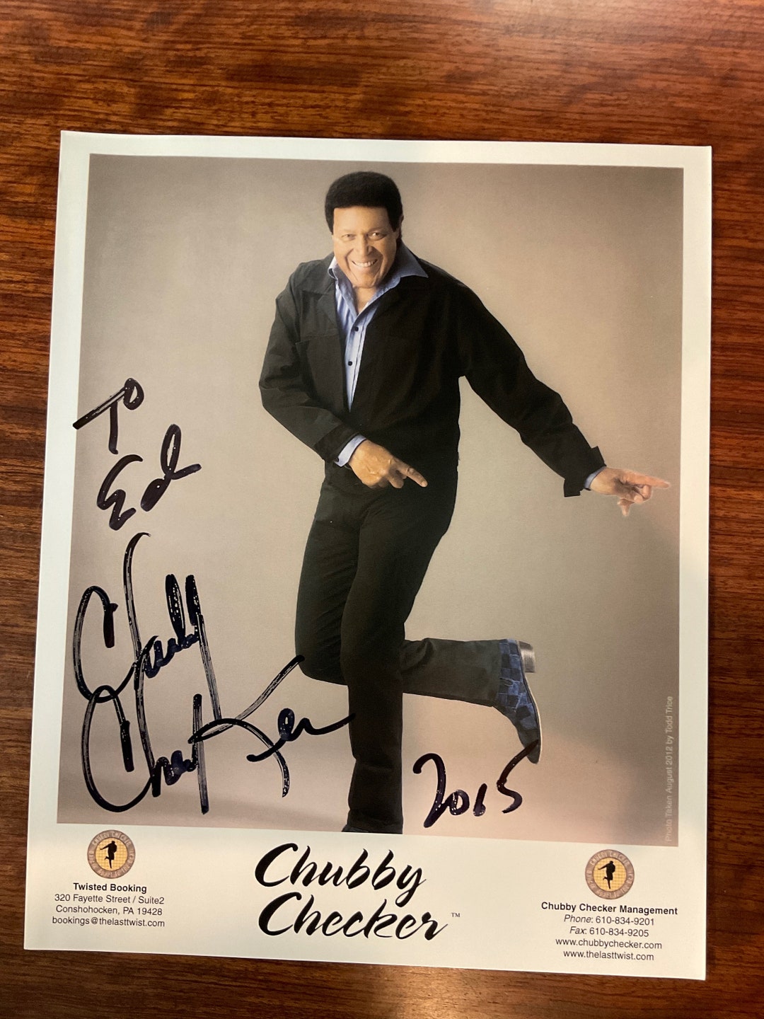 Chubby Checker Hand Signed Autographed 8"x10" Photo W/ LOA - Etsy
