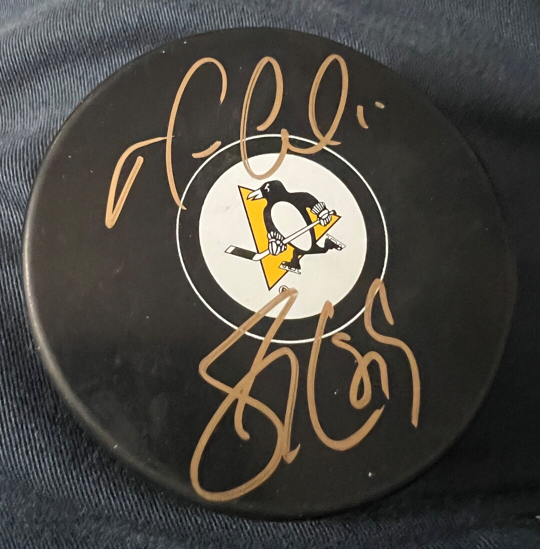 Mario Lemieux & Sidney Crosby Hall of Fame Hand Signed Autographed ...
