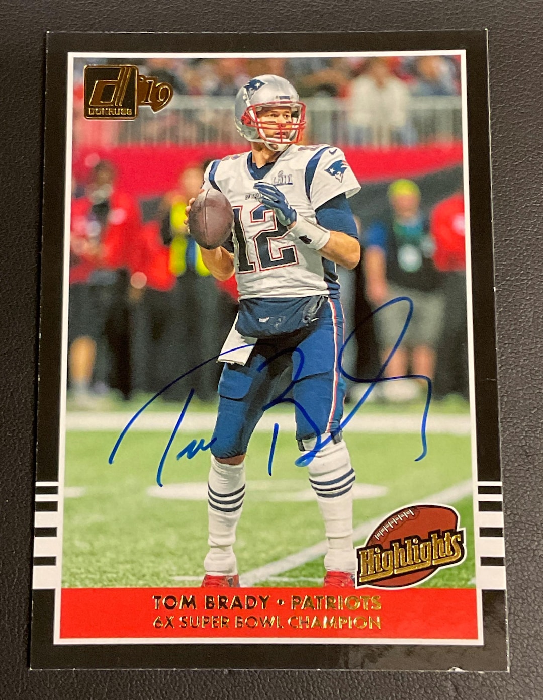 Tom Brady New England Patriots Autographed Hand-signed on Card Donruss ...