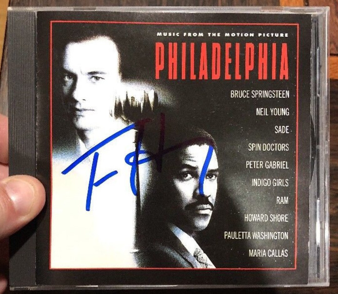 Tom Hanks "philadelphia" Soundtrack CD Hand-signed Autographed in Blue ...