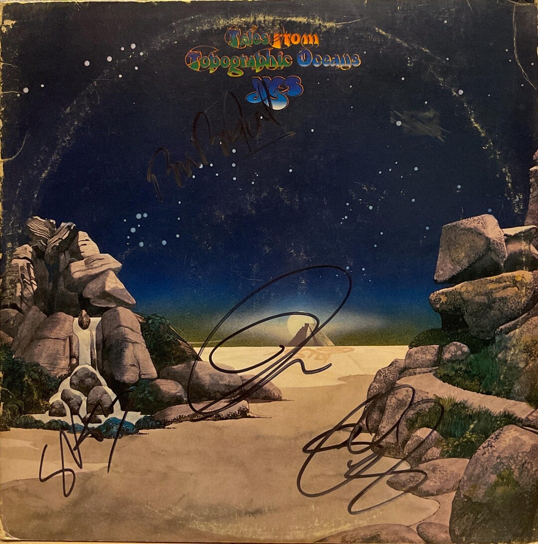 Yes "topographic Oceans" LP Record Album 4x Hand Signed Autograph Steve ...