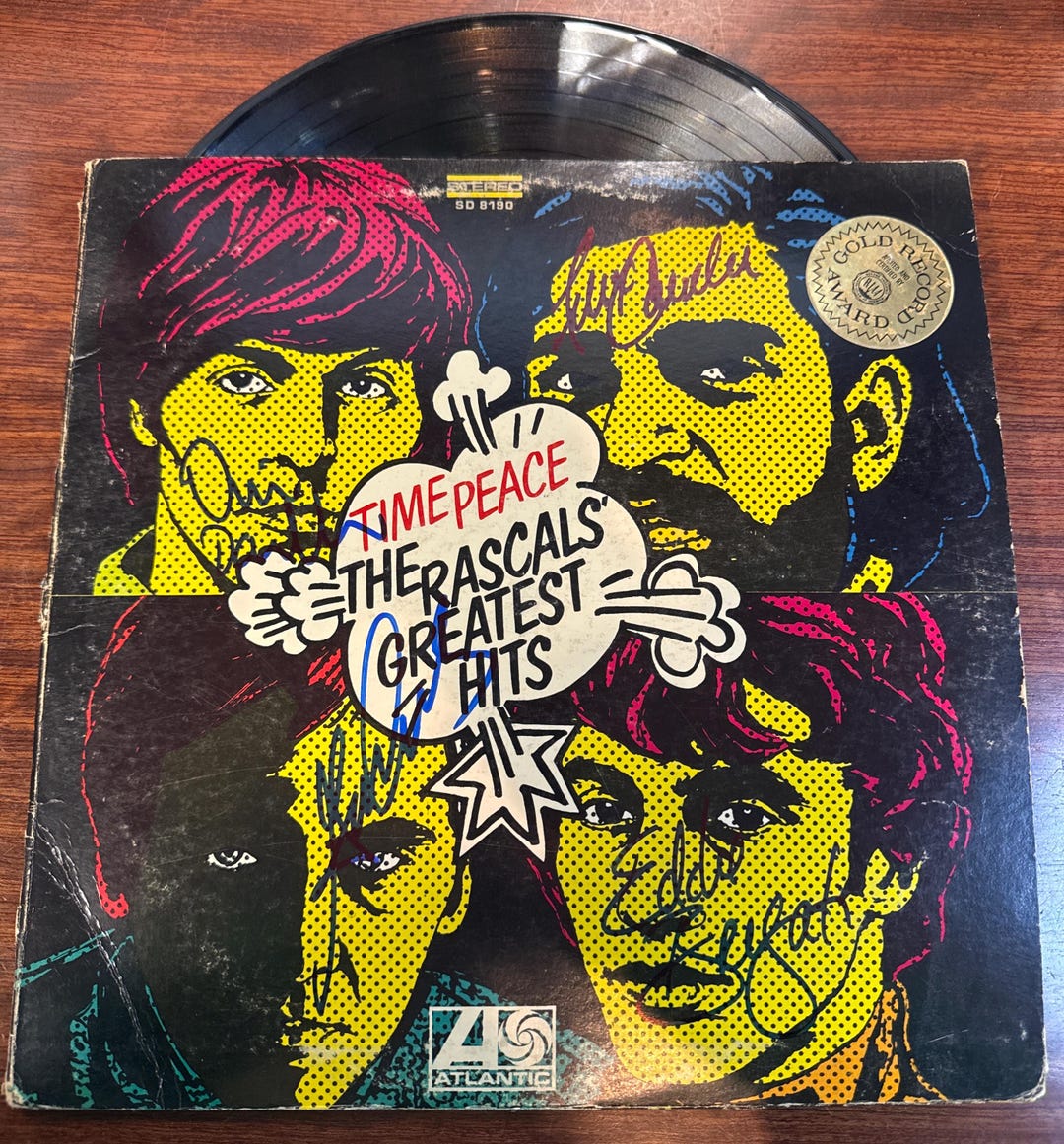 The Rascals 'time Peace' Autographed Greatest Hits Record Album W/ LOA ...