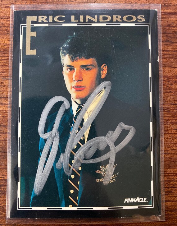 Eric Lindros Signed Pinnacle 1 Road to NHL Card 88 NHL | Etsy