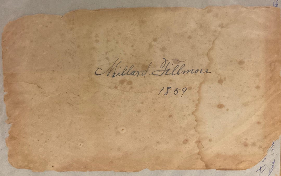 Millard Fillmore Signed Paper: 1859 Autograph With LOA - Etsy