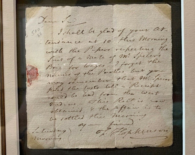 Francis Hopkinson Signer of the Declaration of Independence Signed ...