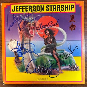 Jefferson Starship Spitfire Record Album Hand Signed Autograph 5x by ...