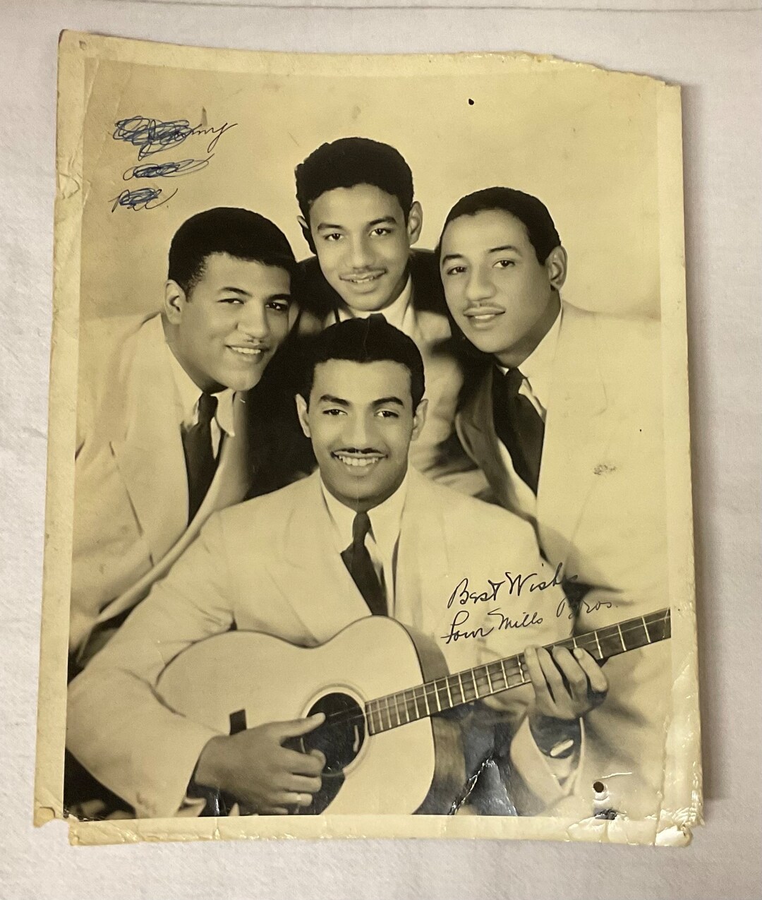 1920's the Mills Brothers Vocal Quartet Group Hand Signed Autographed ...