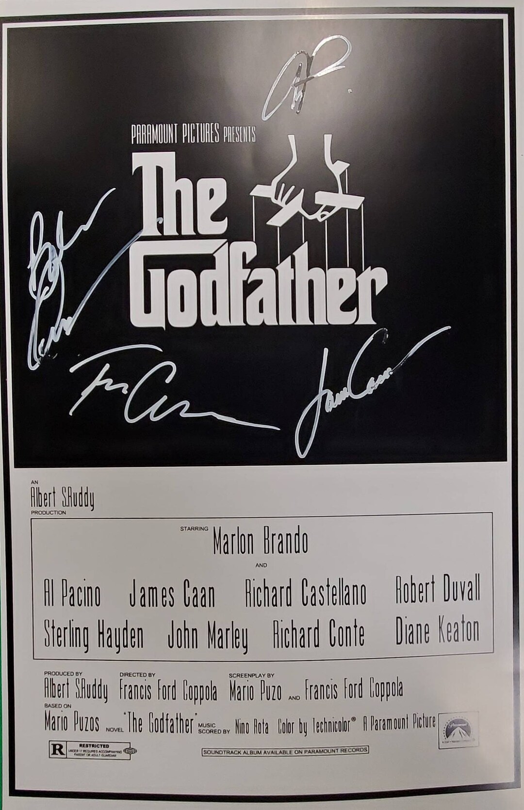 Godfather 11x14 Poster 4x Hand Signed Autograph - Etsy