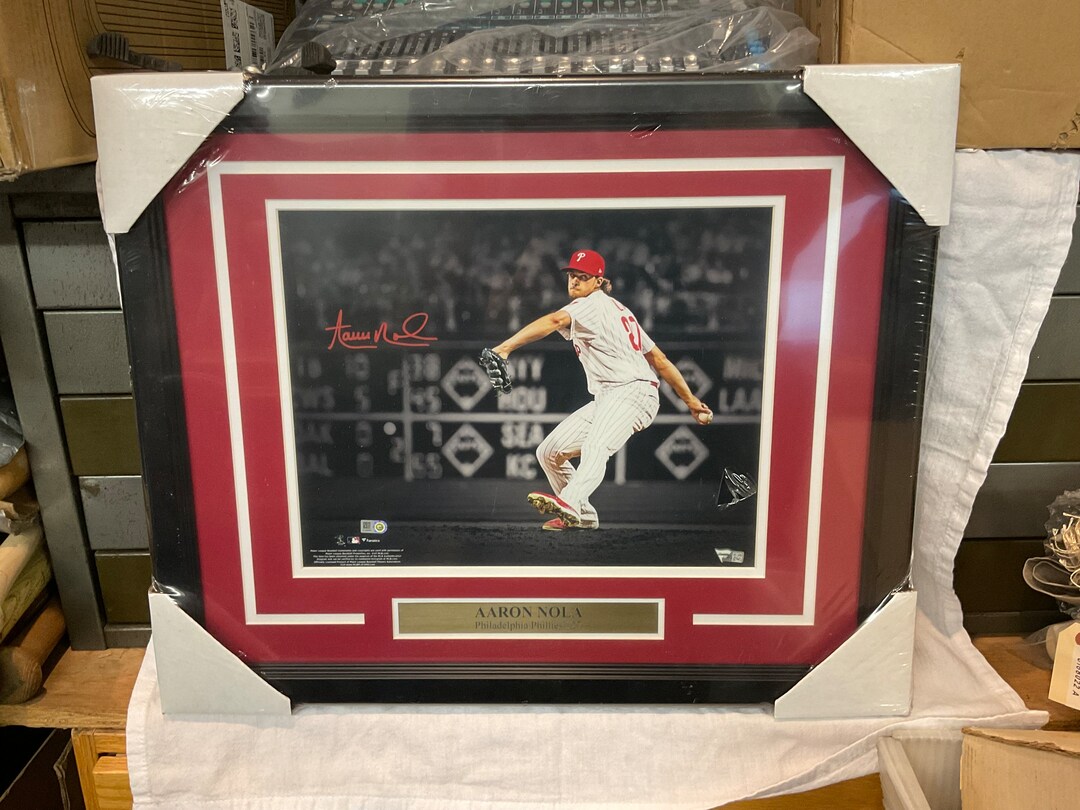 Framed Autographed Aaron Nola Philadelphia Phillies Photo Fanatics ...