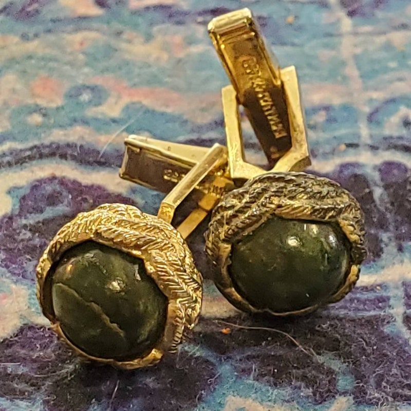 Green Cufflinks - Etsy