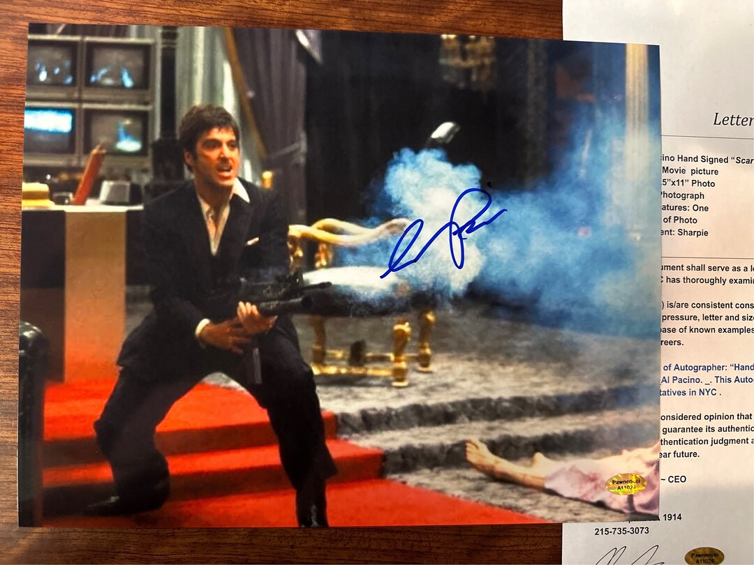 AL Pacino Signed Scarface Photo 8.5x11 Hand Signed Autographed ...