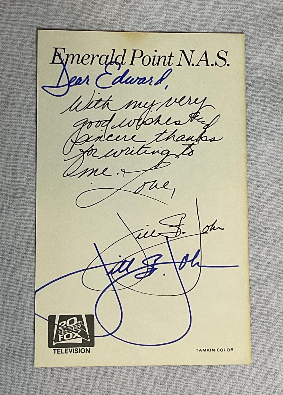 Jill St. John Autographed Postcards: First Bond Girl, With LOA - Etsy