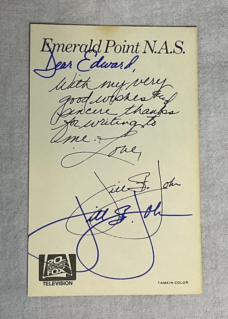 Jill St. John Autographed Postcards: First Bond Girl, With LOA - Etsy