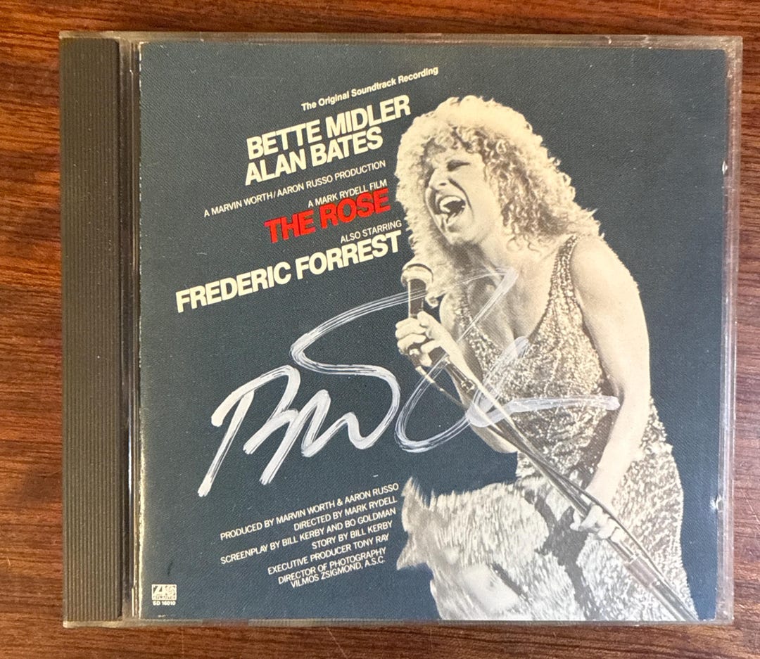 Bette Midler the Rose Soundtrack CD Album Hand Signed Autograph by ...