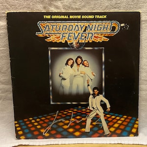 Saturday Night Fever Motion Picture Soundtrack Bee Gees Record Album Cover Hand Signed by John ...