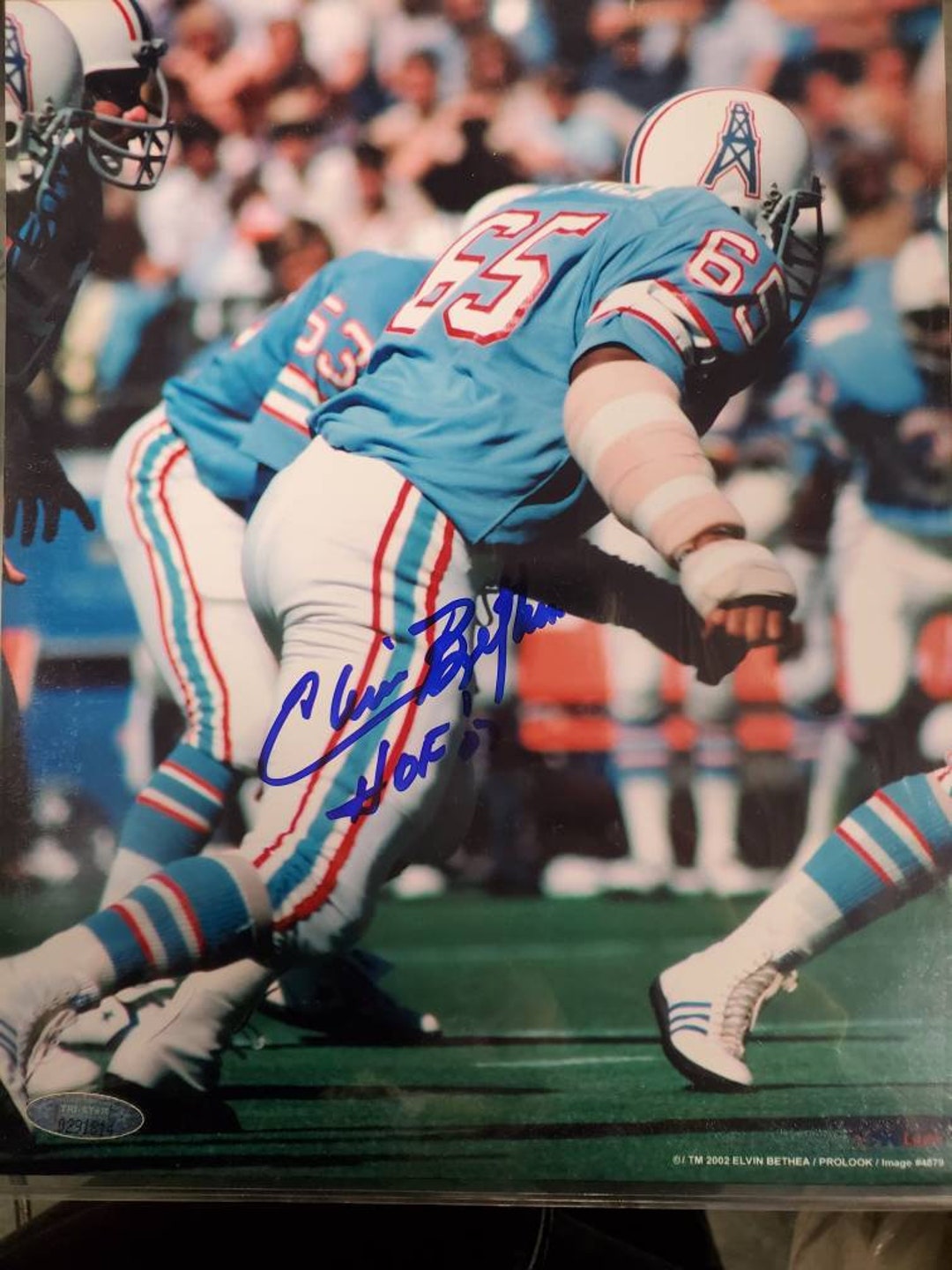 Elvin Bethea Houston Oilers NFL Hall of Fame Autographed 8"x10" Photo W ...