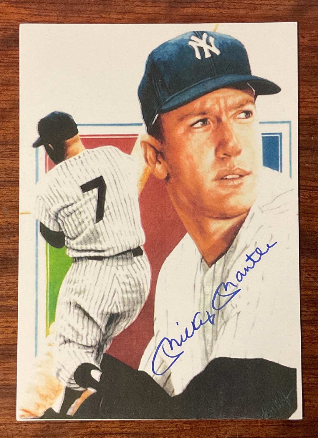 Mickey Mantle Hand Signed Autographed 5x7 Photo GAI Global Certified ...