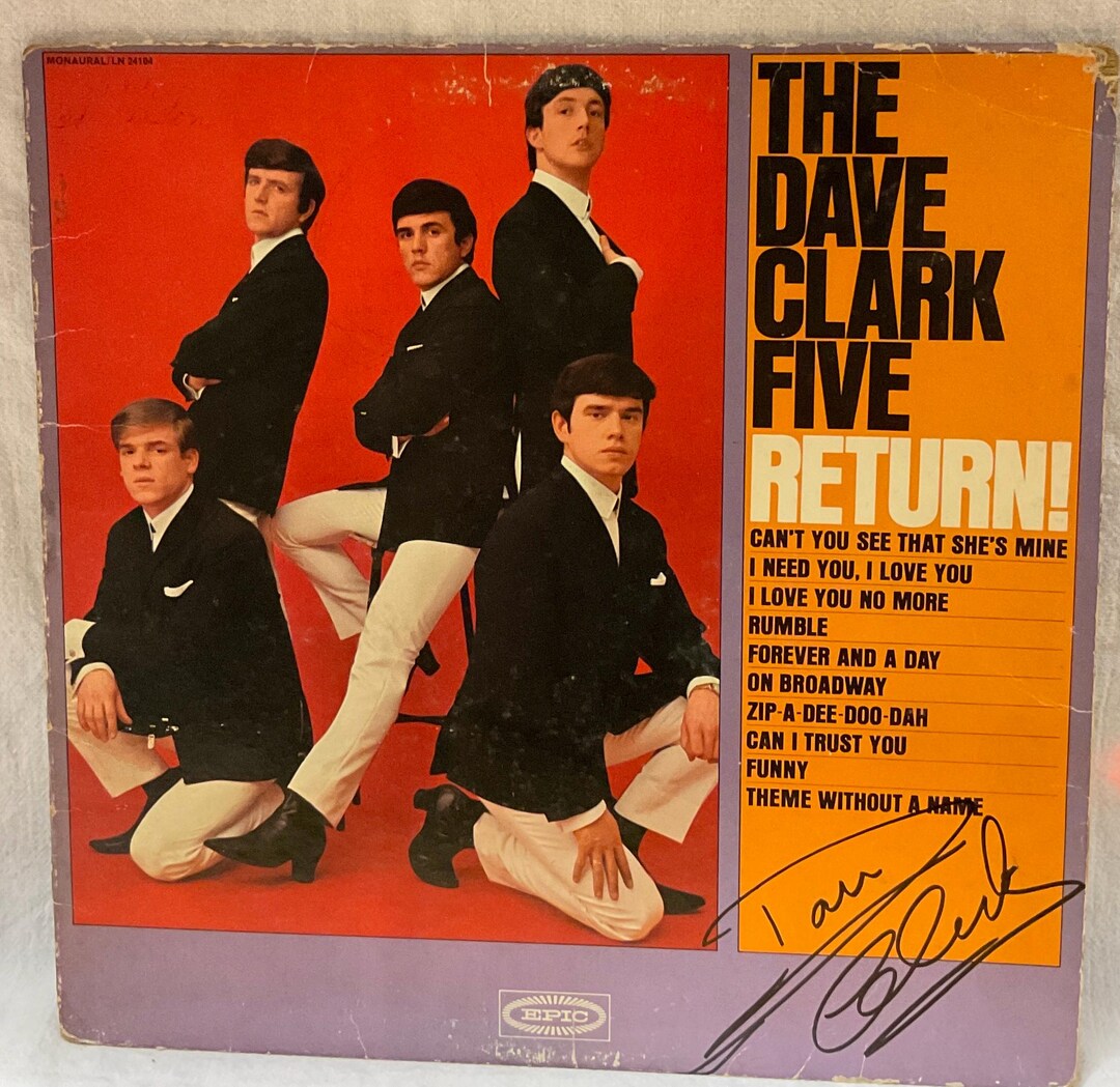 The Dave Clark Five "return!" LP Album Hand-signed Autographed by Dave ...