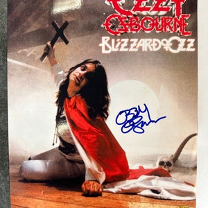Ozzy Osbourne blizzard of Oz 8.5x11 Photo Hand Signed Autograph by Ozzy W/ LOA W/ Hologram - Etsy