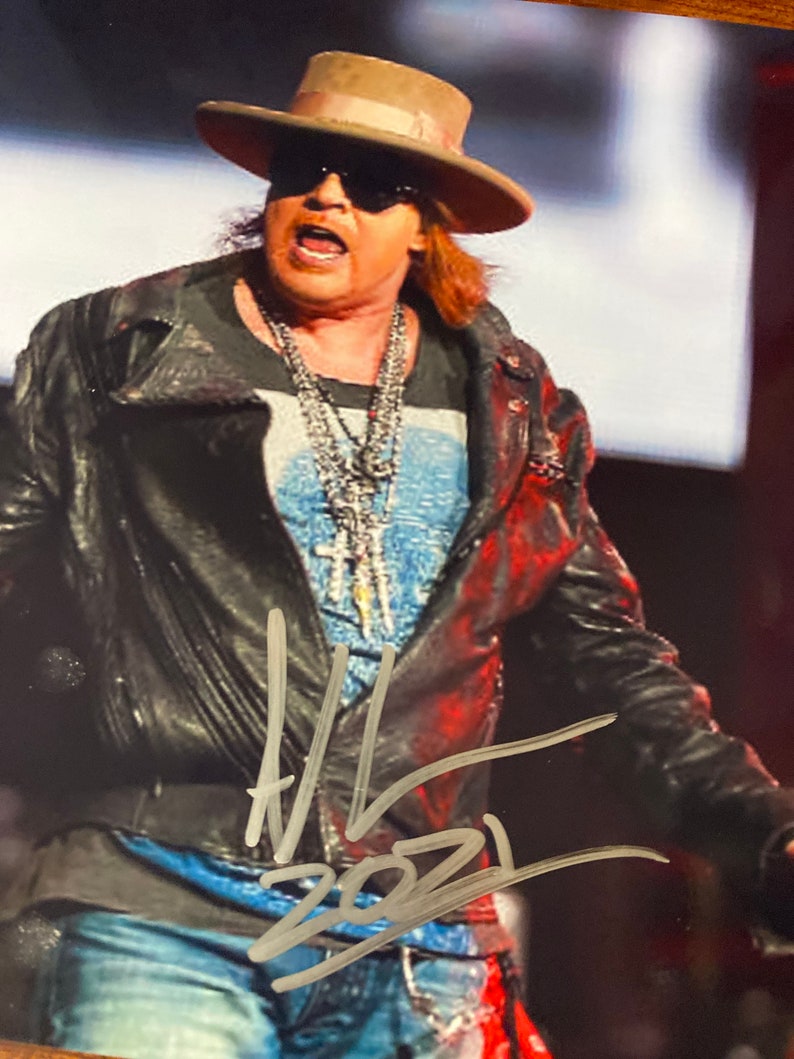 Axl Rose Guns and Roses Hand Signed Autograph Photograph - Etsy