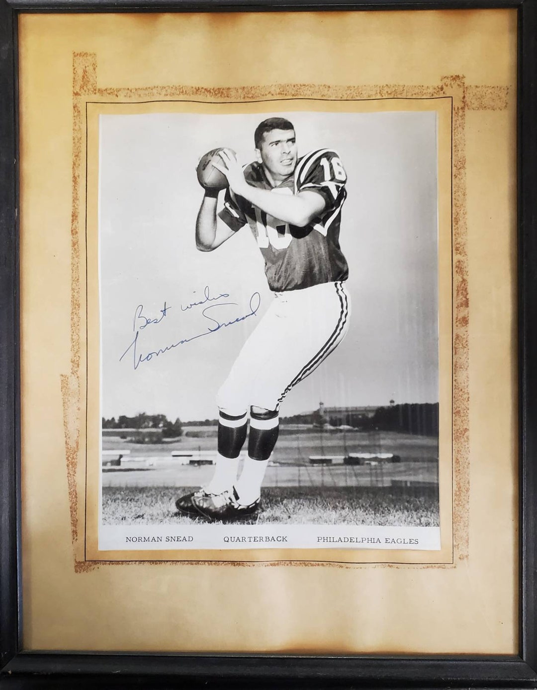 Norman Snead Philadelphia Eagles NFL Pro Bowl Autographed 8"x10" Framed ...