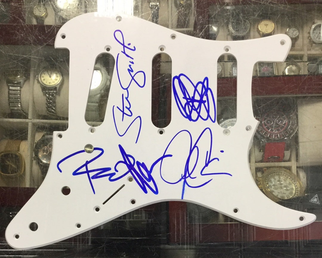 Journey Pickguard 5x Hand Autographed Signed by Arnel Pinada Neal Schon ...