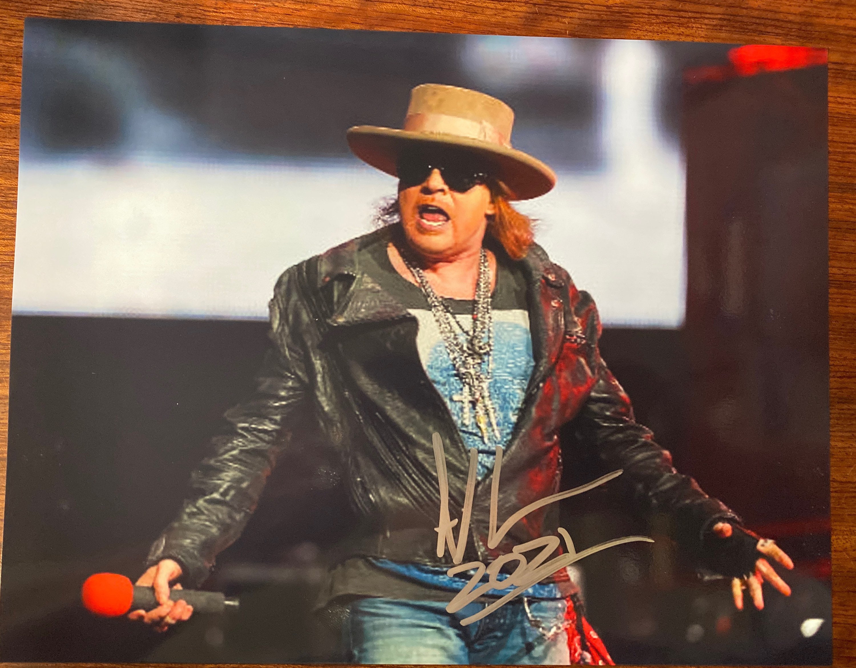 Axl Rose Guns and Roses Hand Signed Autograph Photograph 8.5 X 11 W/loa ...