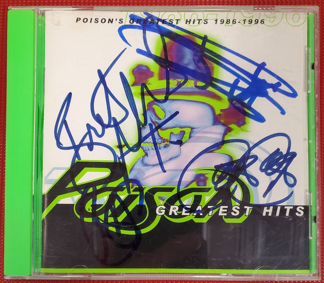 Poison's Greatest Hits: 1986–1996 CD 4x Hand-signed Autographed by Bret ...