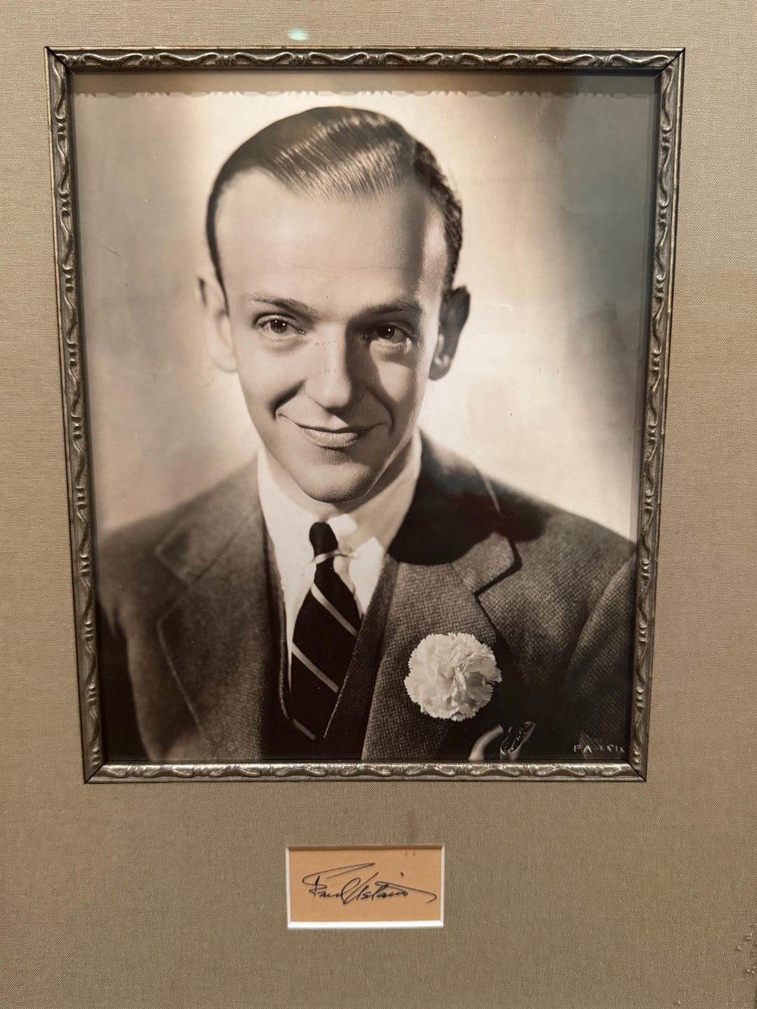 Fred Astaire Signed Autograph Card With Photo, Framed (20"x15") - Etsy