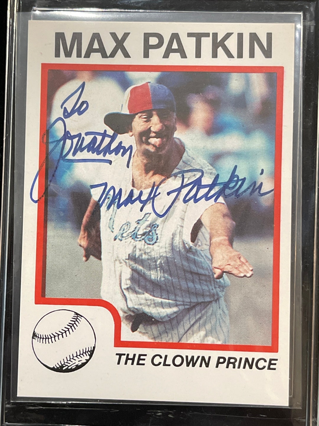 Max Patkin Clown Price of Baseball Autographed Hand Signed Procards ...