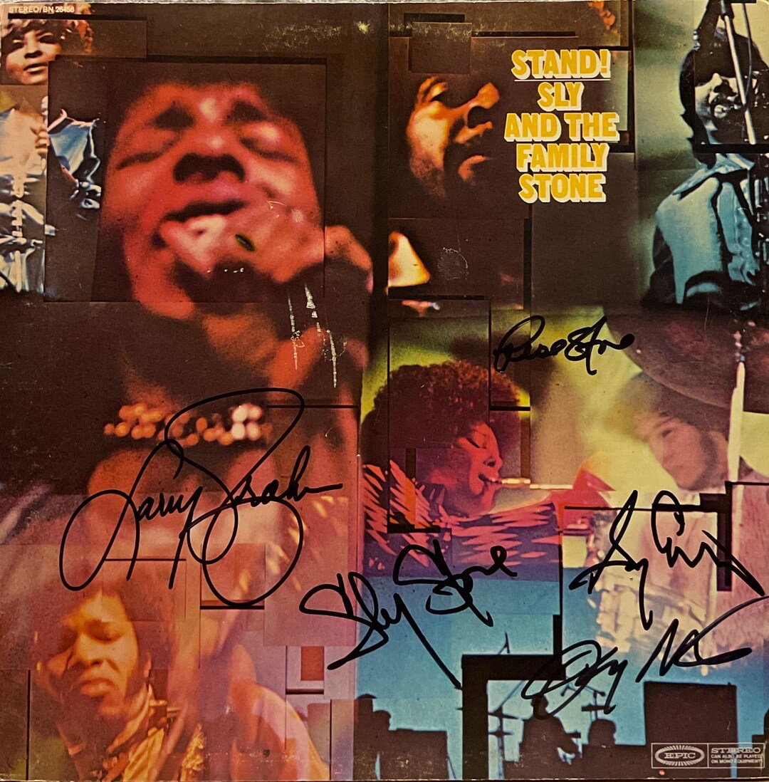 Sly & the Family Stone stand LP Record Hand-signed Autographed by Sly ...
