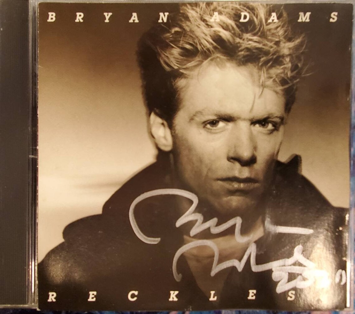 Bryan Adams reckless CD Hand Signed Autographed by - Etsy