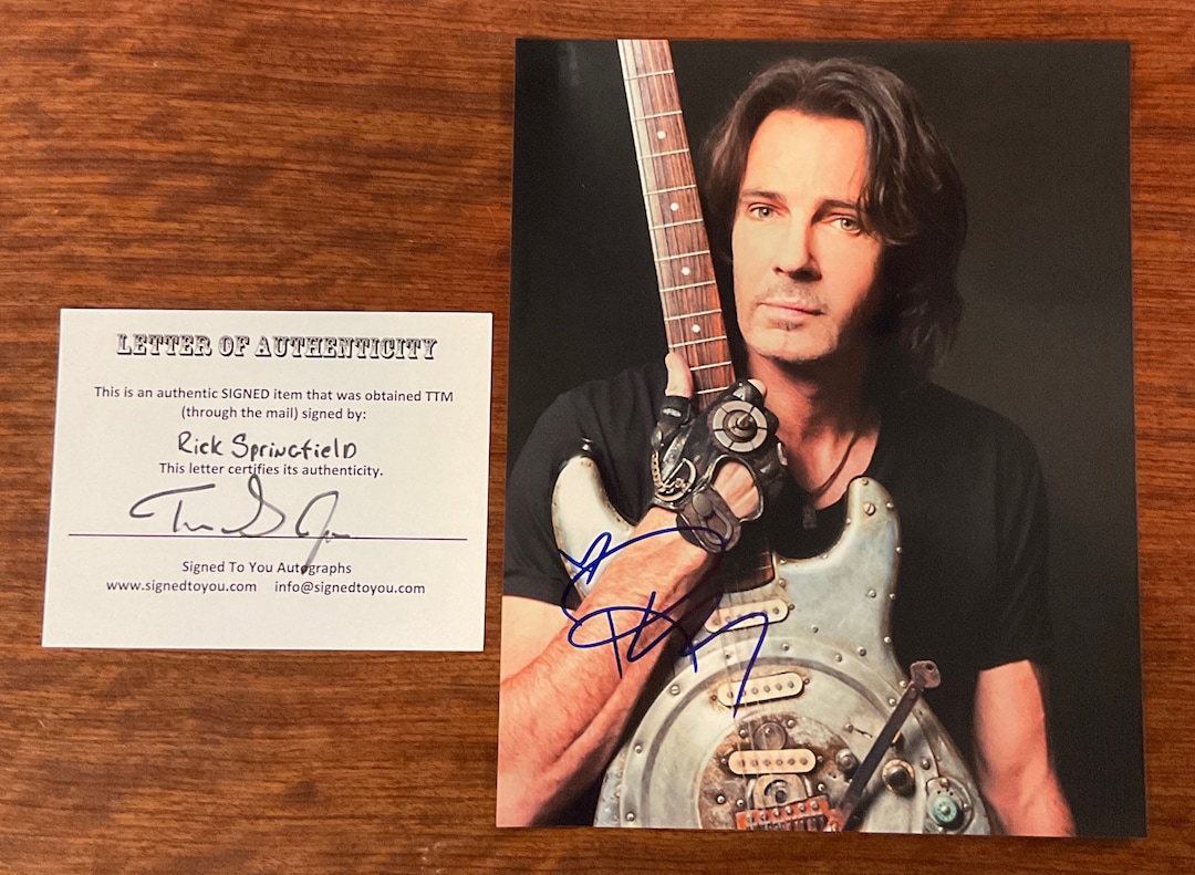 Rick Springfield "australian-american Musician & Actor" Hand-signed ...