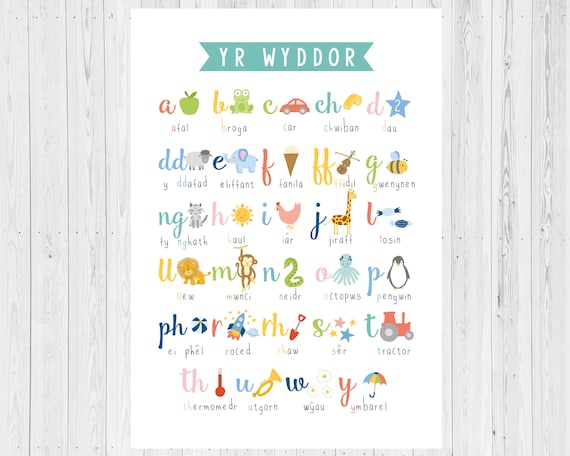 Print Yr Wyddor Welsh Alphabet Print - Etsy UK